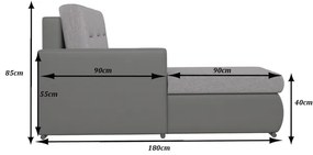 Eltapmeble Rohová sedací souprava Ottavio - Sawana 05 / Soft 17 (barva potahu) - levá