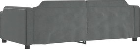 Válenda s přistýlkou tmavě šedá 90 x 200 cm textil 3197635