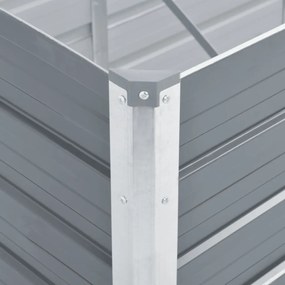Vyvýšený záhon pozinkovaná ocel 240 x 80 x 77 cm šedý,  44840