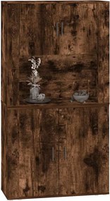 Skříň highboard kouřový dub kompozitní dřevo 3185356