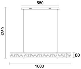 LED Stmívatelný lustr na lanku ENRIQUE LED/20W/230V 3000-6000K +dálkové ovládání