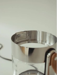 Skleněná rychlovarná konvice ve stříbrné barvě 1,2 l Emma – Stelton