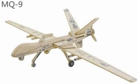 RoboTime Dřevěná skládačka americký dron MQ9