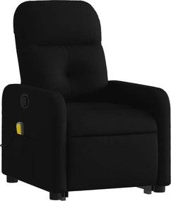 Zvedací masážní polohovací křeslo černé textil 3206806