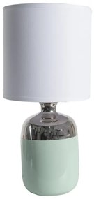 Stolní lampa s keramickou nohou a bílým stínidlem – 15x33 cm