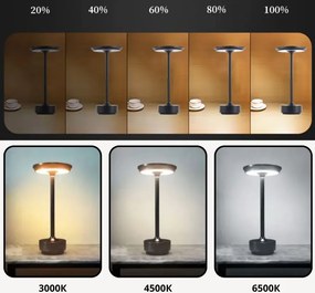 Toolight Toolight, bezdrátová USB dotyková noční lampa APP1371-T, černá matná, OSW-08635