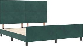 Postel s boxspringem s čelo Tmavě zelená 180 x 200 cm samet 3344960