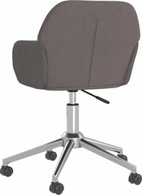 Otočné jídelní židle 2 ks tmavě šedé textil 3103087