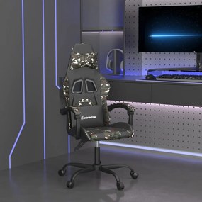 Herní židle černá a maskáčová umělá kůže 3143901