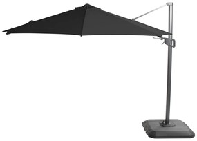 Černý slunečník ø 350 cm Shadowflex Deluxe – Hartman