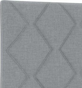 Rám postele s čelo Světle šedá 90 x 190 cm textil 3344767