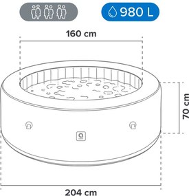 AVENLI NICE jacuzzi SILVER - nafukovací vířivka pro 6 osob
