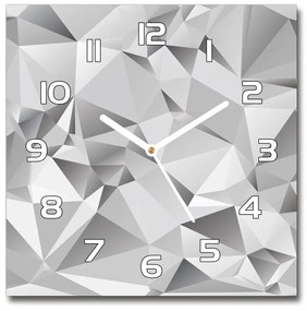 Wallmuralia Skleněné hodiny čtverec Abstrakce 3D 30x30 cm
