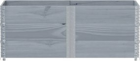 Zahradní truhlík šedý 150 x 50 cm masivní borové dřevo 3295437