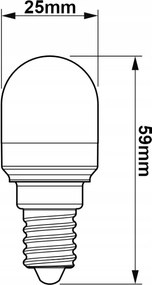 SADA 3x LED žárovka E14 1,7W 150lm T25 2700K - teplá bílá