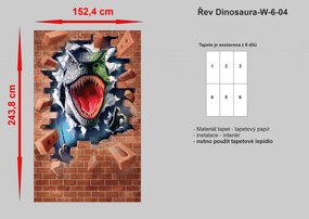 Dětské tapety, Řev Dinosaura, Walltastic - 152x243cm