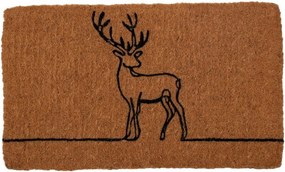 Ručně vyrobená rohožka z kokosových vláken s jelenem – 75*45*4 cm