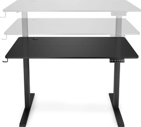 Elektrický psací stůl 120 x 60 cm Amone - černý