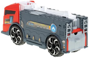 Creative Corner Transportér TIR 2v1 parkovací garáž hasiči + 3 auta červená