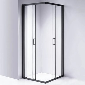 BPS-koupelny Čtvercový sprchový kout HYD-SK30D 70x70 černá/transparent