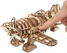 Ugears 3D dřevěné mechanické puzzle Letadlo Mad Hornet / od 14 let / 3