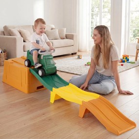 Costway Horská dráha Up a Down Rozšiřitelná dětská horská dráha Zelená + Žlutá +