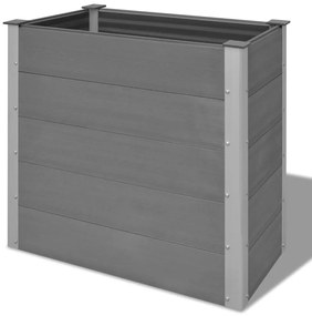 Vyvýšený záhon dřevoplast 100 x 50 x 91 cm šedý - Default Title