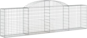 Klenuté gabionové koše 13ks 300x30x80/100 cm pozinkované železo 3146514