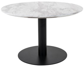 Nordic Experience Kulatý konferenční stolek Barcia mramorovaná/černá 70 cm