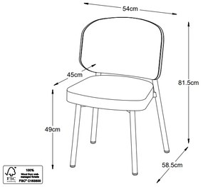 Designová jídelní židle Salgado bílá