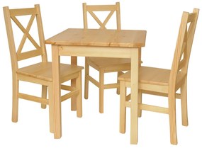 Via-nábytek Jídelní stůl se židlemi Komplet IV Povrchová úprava: Borovice (lakovaná)