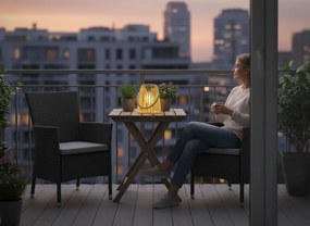 Solární LED lucerna Sofian 18 cm žlutá