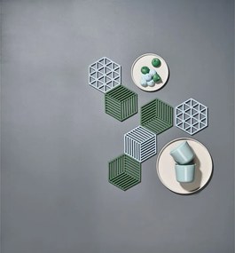 Podložka pod horké nádobí Hexagon šedomodrá