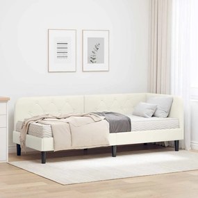 Rohový rám postele Krémová 80 x 200 cm samet 3394141