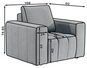 Lazaro 1F Materiál / Dekor: Monolith 37