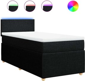 Box spring postel s matrací černá 100 x 200 cm textil 3289662