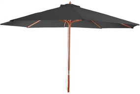 Slunečník Florida Ø 3,5m - polyester/dřevo - antracit