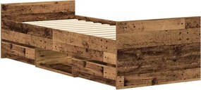 Rám postele bez matrace Staré dřevo 90x190cm Technické dřevo 3328808