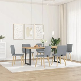 VidaXL Jídelní židle 6 ks světle šedé textil Šedá 3315544