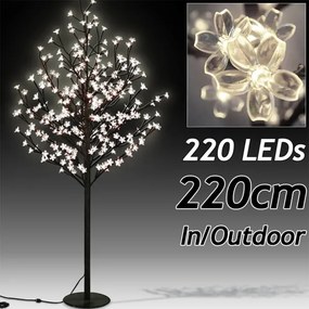 Svítící stromek třešňový květ  s 220LEDs, 220 cm délka V / venkovní provoz