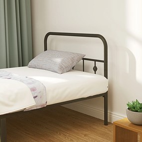 HOMCOM Rám postele pro matraci 200 x 90 cm, skládací rám postele, kovová postel vysoká 82,5 cm, kovový rám postele z kovu, do ložnice, pokoj pro host…