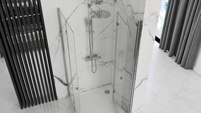 Rea Fold N2 sprchový kout se skládacími dveřmi 120(dveře) x 110(dveře), 6mm čiré sklo, chromový profil, KPL-07461