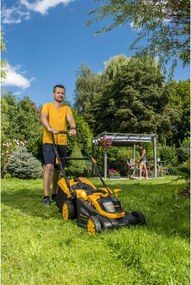 Riwall PRO RALM 3820 set akumulátorová travní sekačka bez pojezdu + 2x 4Ah baterie + 2x nabíječka 20 V