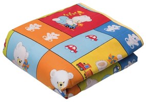 SCANquilt dětská hrací deka KLASIK medvídek patch pestrá 135 x 135 cm