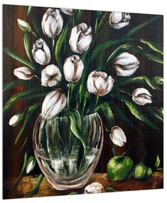 Obraz tulipánů ve váze (40x40 cm)