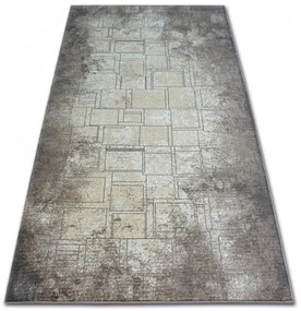 koberec ARGENT W2601 čtverce obdélník modrý / béžový velikost 240x330 cm | krásné koberce cz