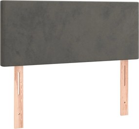 Box spring postel s matrací tmavě šedá 120 x 200 cm samet 3141174