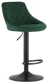 Barová židle KAST sametová zelená/černá