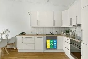 SIXTOL SORT EASY 3 SLIM 3 x 22 l / Tašky na tříděný odpad / 18x30x40 c