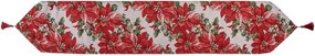 Červený běhoun s vánočními hvězdami Christmas Rustic - 33*180 cm